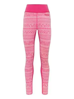 Kari Traa Fair-isle Pattern Performance Leggings - Pink