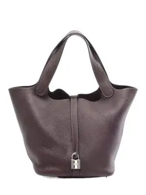 Hermès Hermès Clemence Picotin Lock Tote Bag Brown
