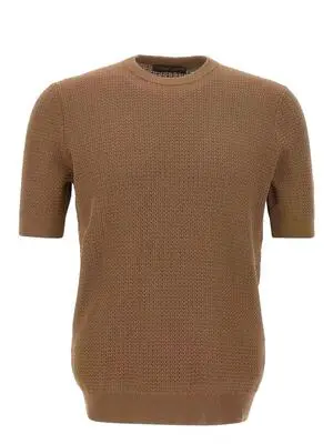 FILIPPO DE LAURENTIIS Interwoven Cotton Sweater - Brown