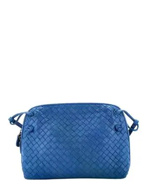 Bottega Veneta Intrecciato Nappa Small Cross Body Bag - Blue