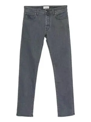 Jacob Cohen Bard Logo-patch Straight-leg Jeans - Grey