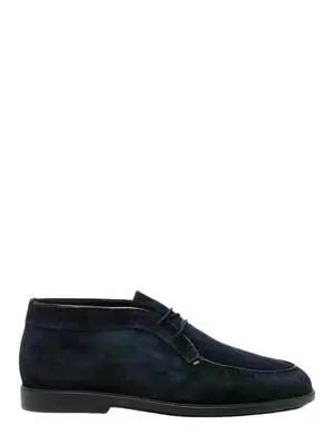 SANTONI Santoni Malibu Suede Lace-Up Loafers