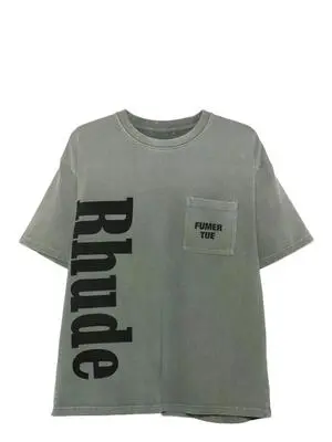 Rhude Logo-print Pocket T-shirt - Green