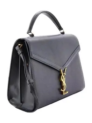 Saint Laurent Saint Laurent Cassandra Top Handle Bag Leather Satchel Grey