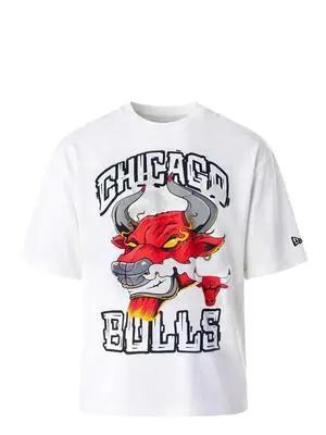New Era Graphic-print Drop-shoulder T-shirt - White