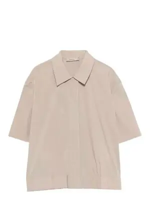 Herno Elasticated-hem Short-sleeve Shirt - Neutrals