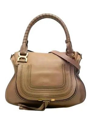 Chloé Chloé Medium Leather Marcie Satchel Brown