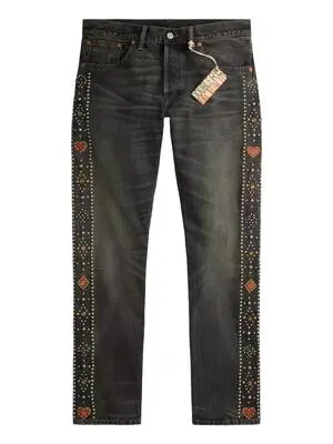 Ralph Lauren Stud-embellished Slim Fit Jeans - Grey
