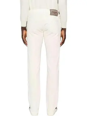 Jacob Cohen Bard Logo-patch Straight-leg Trousers - Neutrals
