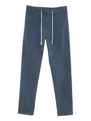 Eleventy Drawstring-fastening Straight-leg Trousers Blue