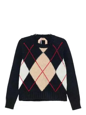 N°21 Nº21 Argyle Knit Sweater