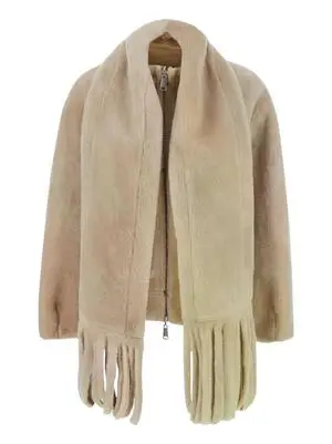 URBANCODE Fringe-detail Reversible Coat - Neutrals