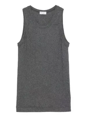 Brunello Cucinelli Monili-detail Tank Top - Grey
