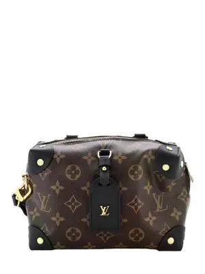 LOUIS VUITTON Monogram Canvas Petite Malle Souple Handbag - Black