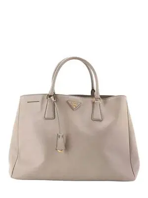 Prada Prada Saffiano Leather Open Tote Bag Grey