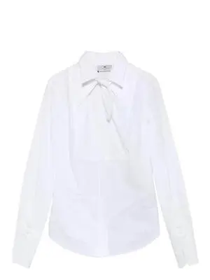 ELISABETTA FRANCHI Elisabetta Franchi Pussy-Bow Long-Sleeve Shirt