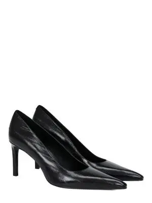 POTAMY Pointed-toe Leather Pumps - Black