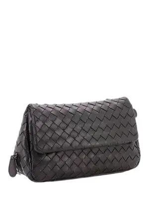 Bottega Veneta Expandable Chain Intrecciato Nappa Cross Body Bag - Black