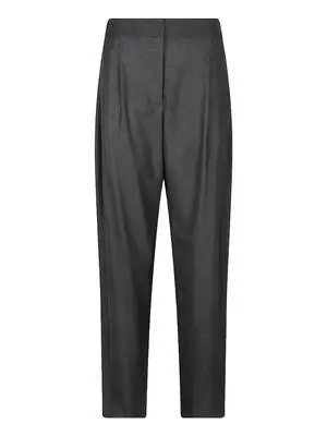ERMANNO FIRENZE Pleated-detail Tapered Trousers - Grey