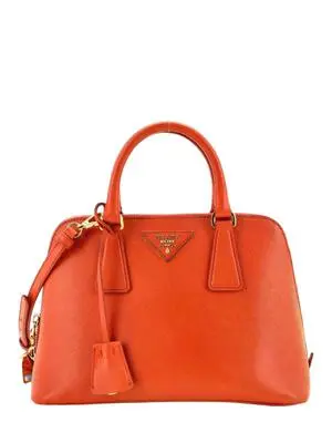 Prada Promenade Bag Saffiano Leather Small Satchel - Orange
