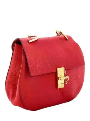 Chloé Drew Leather Medium Cross Body Bag - Red