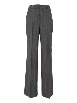 Peserico Pinstriped Tailored Trousers - Grey
