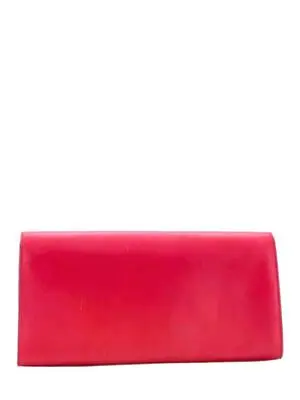 Saint Laurent Saint Laurent Classic Monogram Leather Long Clutch Bag Pink
