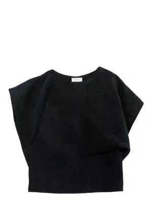RUOHAN Draped Asymmetric Blouse - Blue