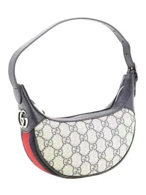 Gucci Ophidia Half Moon Gg Coated Canvas Mini Hobo Bag - Blue
