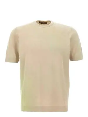 FILIPPO DE LAURENTIIS Cotton T-shirt - Neutrals