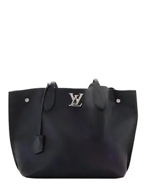 LOUIS VUITTON Lockme Go Leather Tote Bag - Black