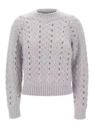 Eleventy Openwork Cable-knit Sweater - Grey