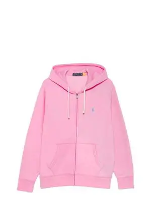 Polo Ralph Lauren Polo Ralph Lauren Logo-Embroidered Zip-Up Hoodie Pink