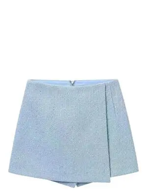 BRONX AND BRONCO Sequin-embellished Wrap Mini Skirt - Blue