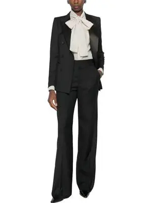 Tagliatore Satin-lapel Double-breasted Suit - Black