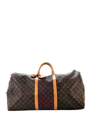 LOUIS VUITTON Keepall Bandouliere Monogram Canvas 60 Travel Bag - Brown
