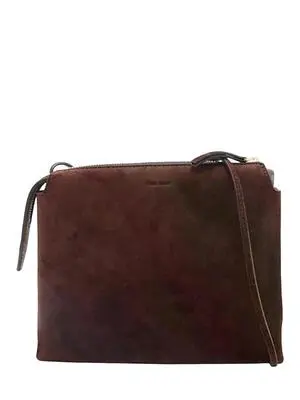 THE ROW The Row Mini Twin Suede Cross Body Bag