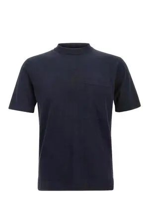 FILIPPO DE LAURENTIIS Chest-pocket Ribbed-neck T-shirt - Blue
