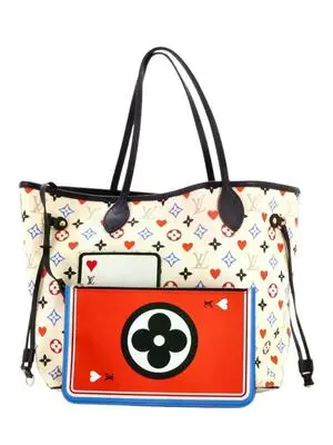 LOUIS VUITTON Louis Vuitton Neverfull NM Limited Edition Game On Multicolor Monogram MM Tote Bag Neutrals