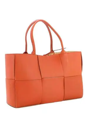 Bottega Veneta Bottega Veneta Maxi Intrecciato Leather Medium Tote Bag Brown