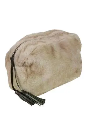 P.a.r.o.s.h Faux-fur Pouch - Neutrals