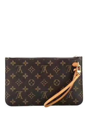 LOUIS VUITTON Monogram Canvas Neverfull Pochette Large Pouch - Brown