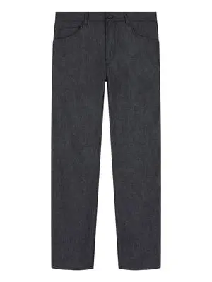 Giorgio Armani Regular Fit 5-pocket Pants In Stretch Cashmere-blend Denim - Blue