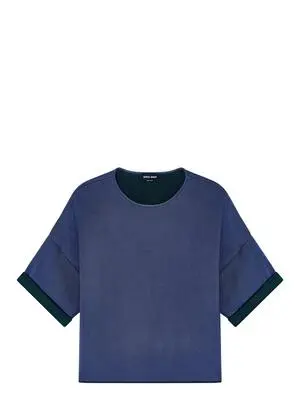 Giorgio Armani Ribbed Viscose Crew-neck Jumper - Purple