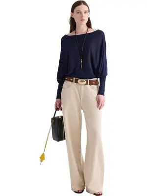 TWP Viscose Silk Landslide Sweater - Midnight
