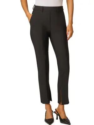 Adrianna Papell Tapered Straight Fit Tech Stretch Pant - Black