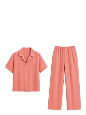 HUSTLE Coral Linen-set - Orange