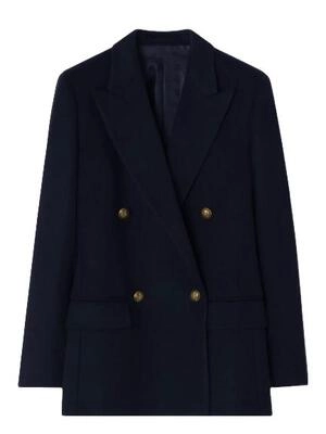 Burberry Cashmere Tailored Jacket - Navy