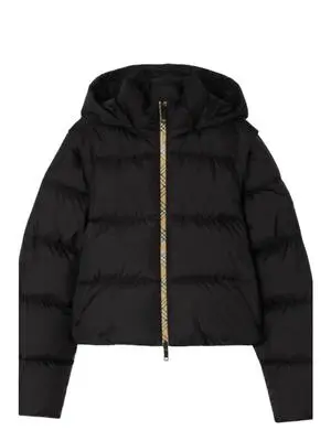 Burberry Detachable Sleeve Nylon Langdale Puffer Jacket - Black