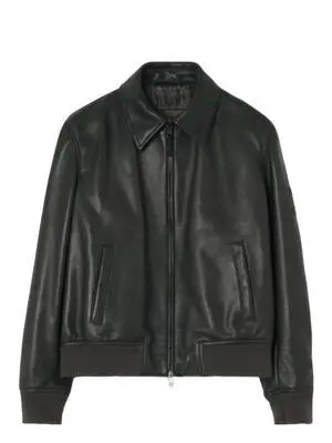 BURBERRY Burberry Leather Bloomsbury Bomber Jacket